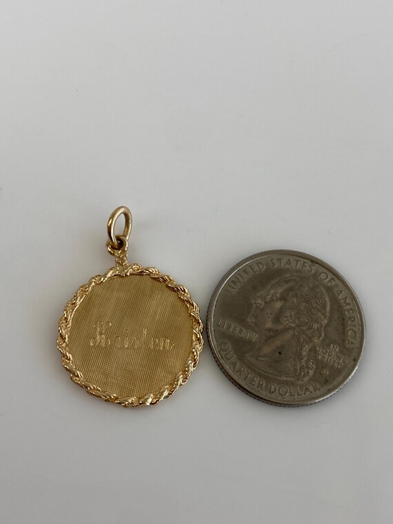 Solid 14k Yellow Gold 1985 Name Kristin Charm - Fine … - Gem