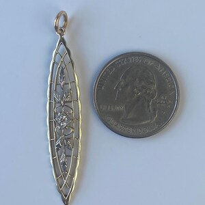 Vintage Solid 14k White & Yellow Gold Diamond Charm - Fine Estate ...