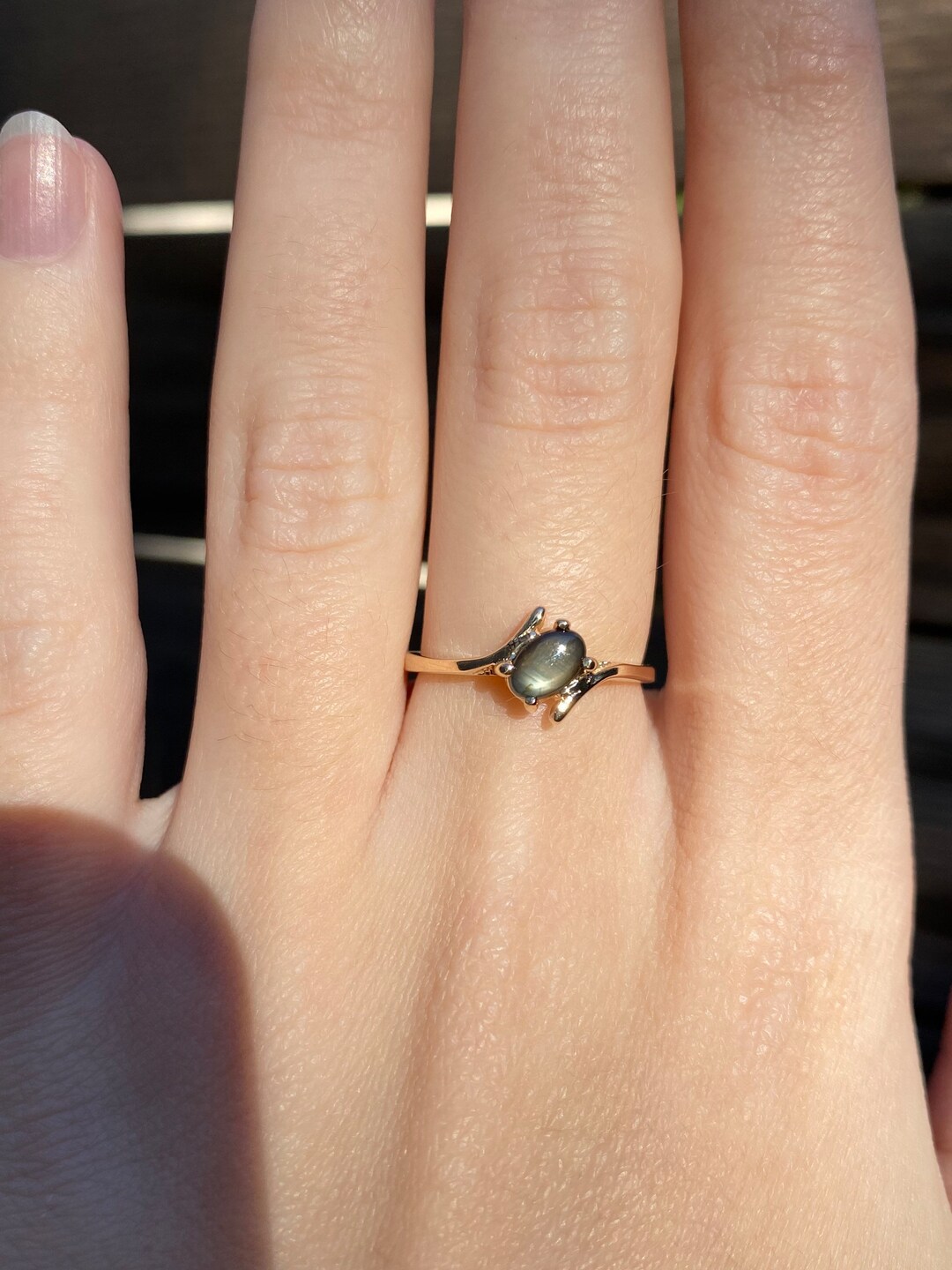 Vintage Solid 10k Yellow Gold Star Topaz Ring Size 6.25 - Etsy