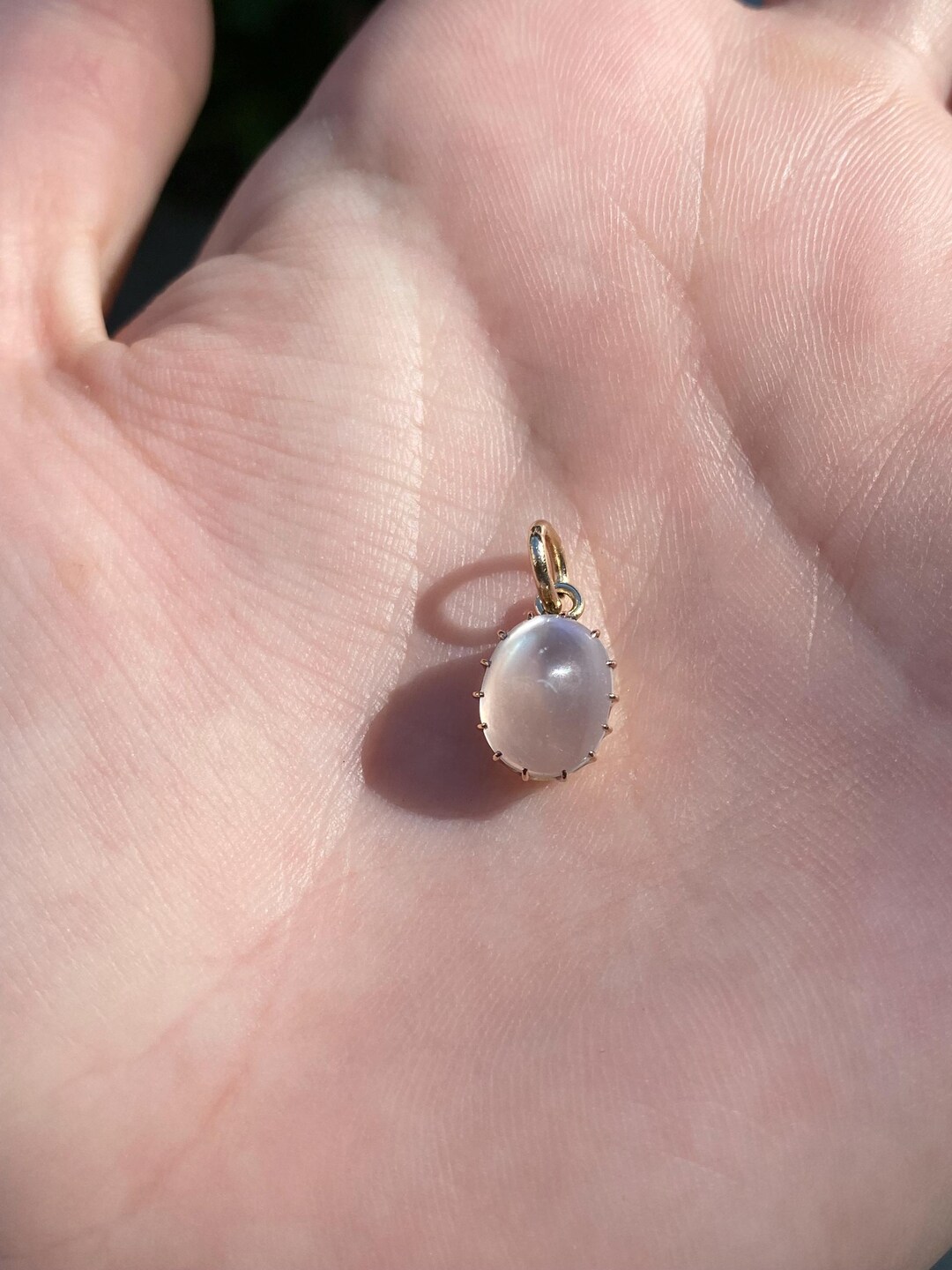 Vintage Solid 10k Yellow Gold White Moonstone Stick Pin Conversion ...