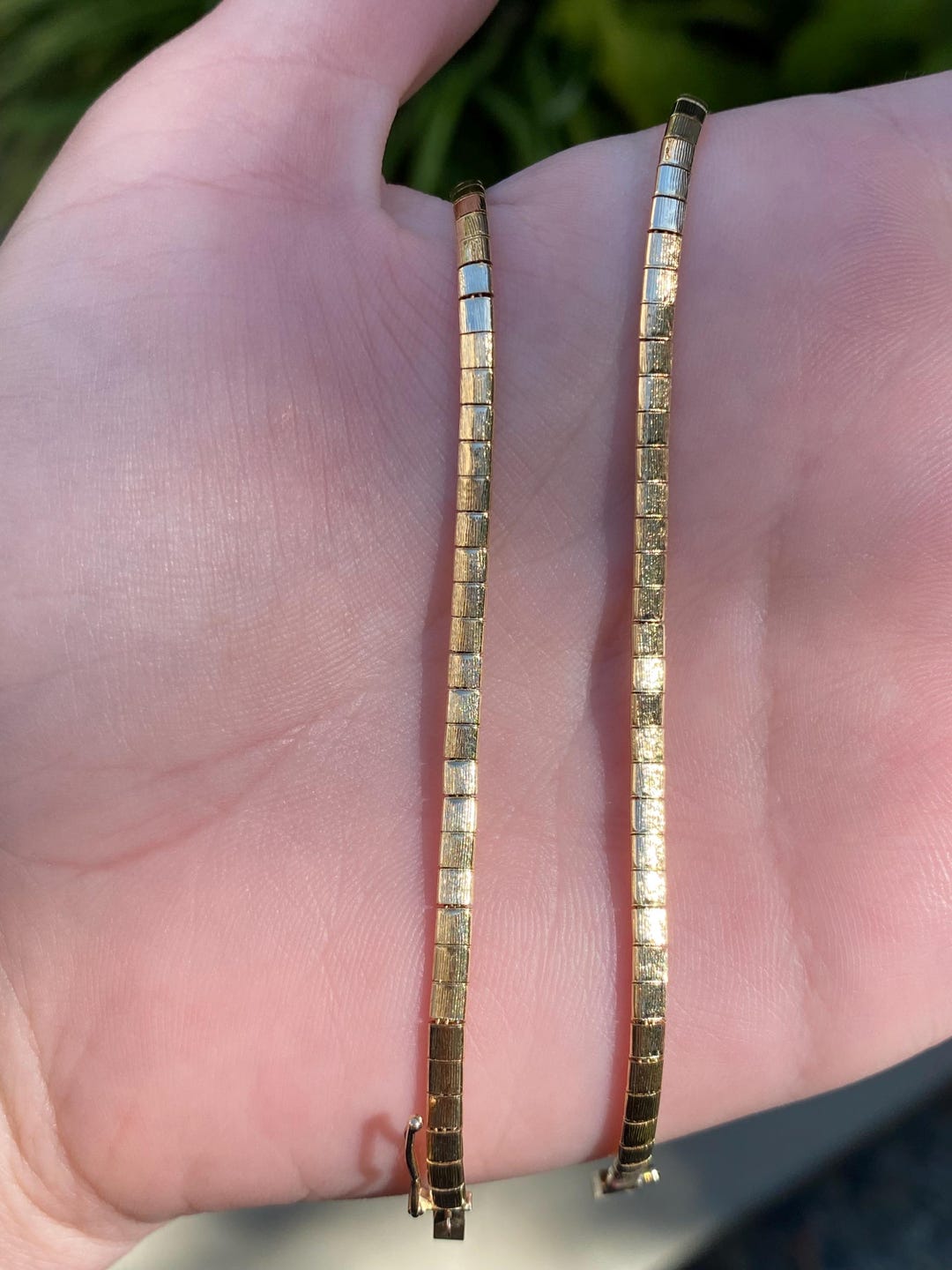 Vintage Solid 18k Yellow Gold Omega Chain Necklace - 17.25 Inches ...