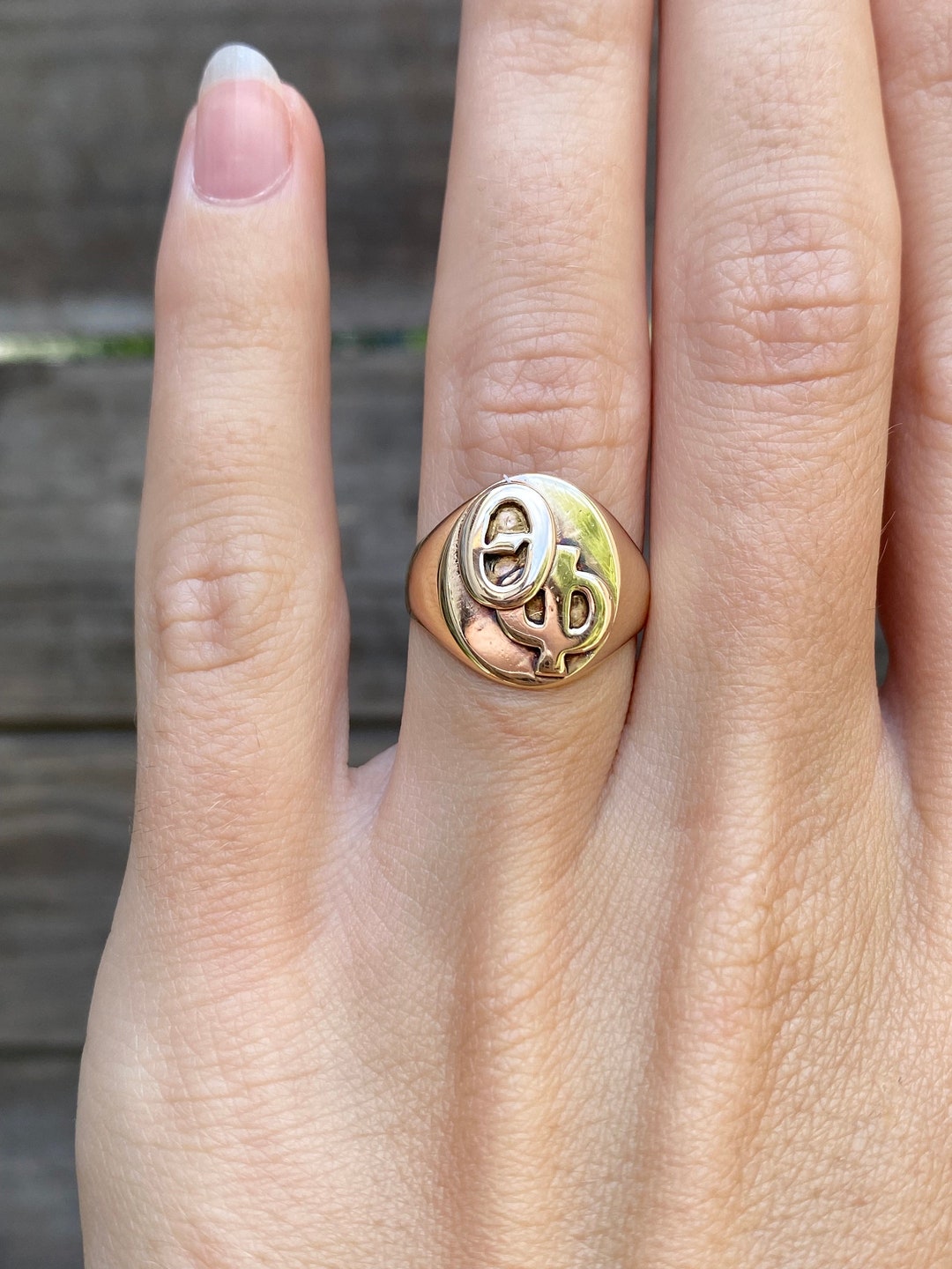 Vintage Solid 10k Yellow Gold Fraternity Class Ring Size 6 Fine Estate ...