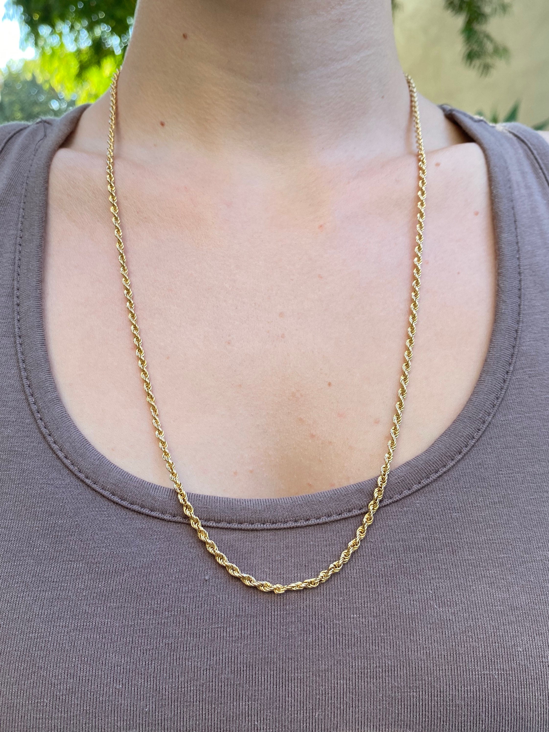 18 Gram Vintage 18k Yellow Gold Rope Chain 24.5 Inches - Etsy
