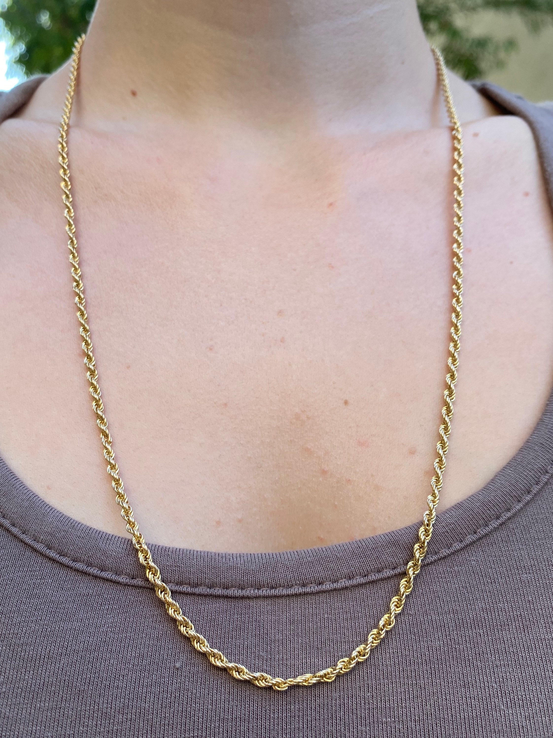 18 Gram Vintage 18k Yellow Gold Rope Chain 24.5 Inches - Etsy