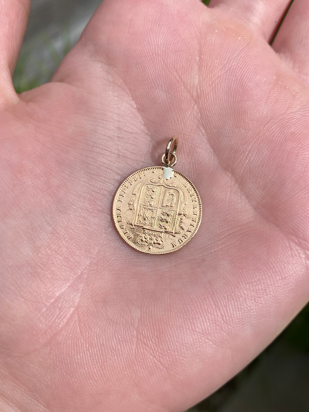 Vintage Solid 22k Yellow Gold Coin Charm Quality Fine Estate Jewelry ...