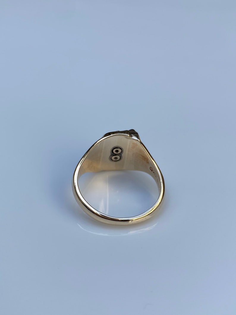 Vintage Solid 10k Yellow Gold Mother of Pearl Class Ring - Etsy