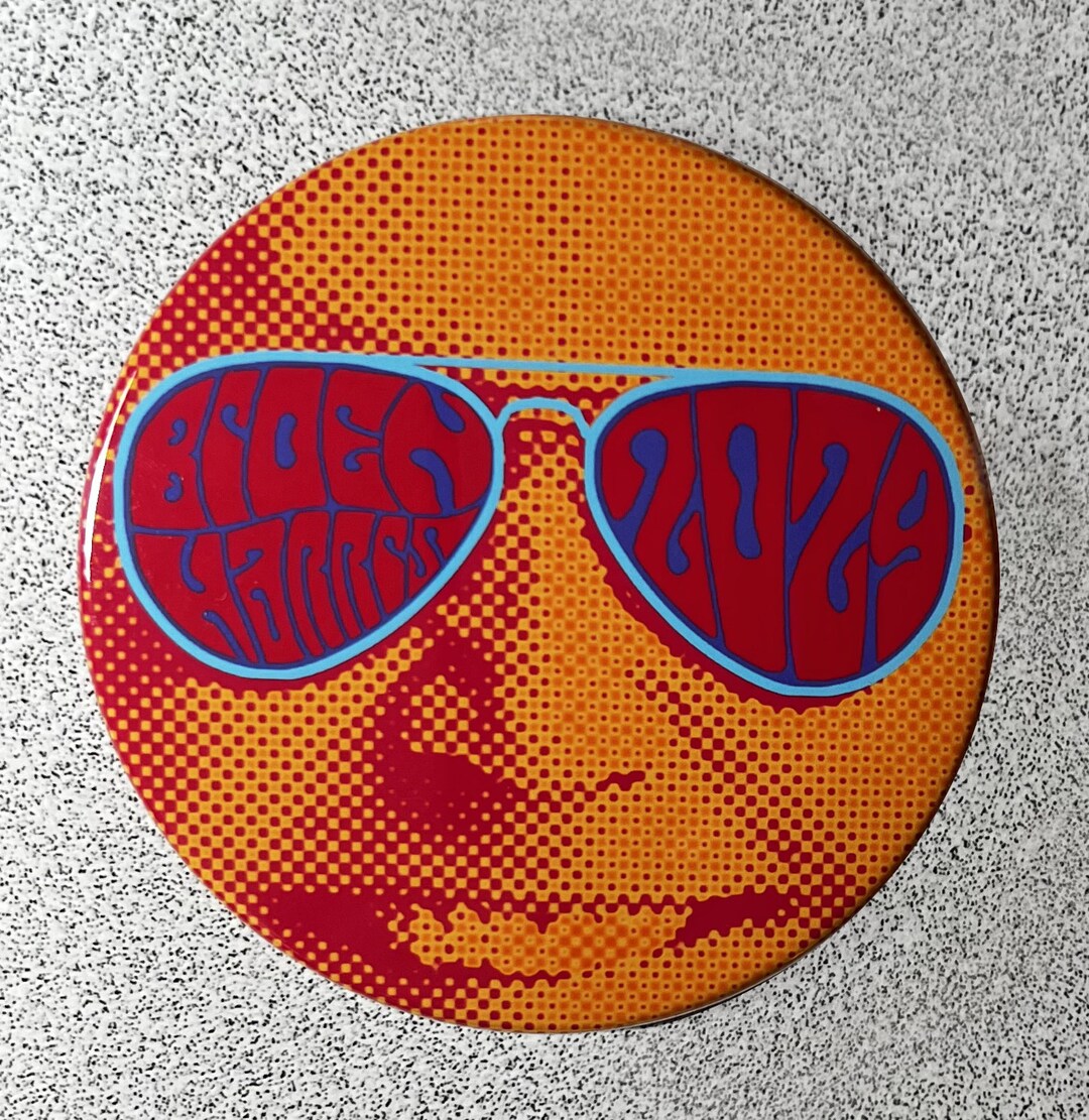 BIDEN / HARRIS 2024 PSYCHEDELIC 3-1/2" Campaign Pinback Button in the ...