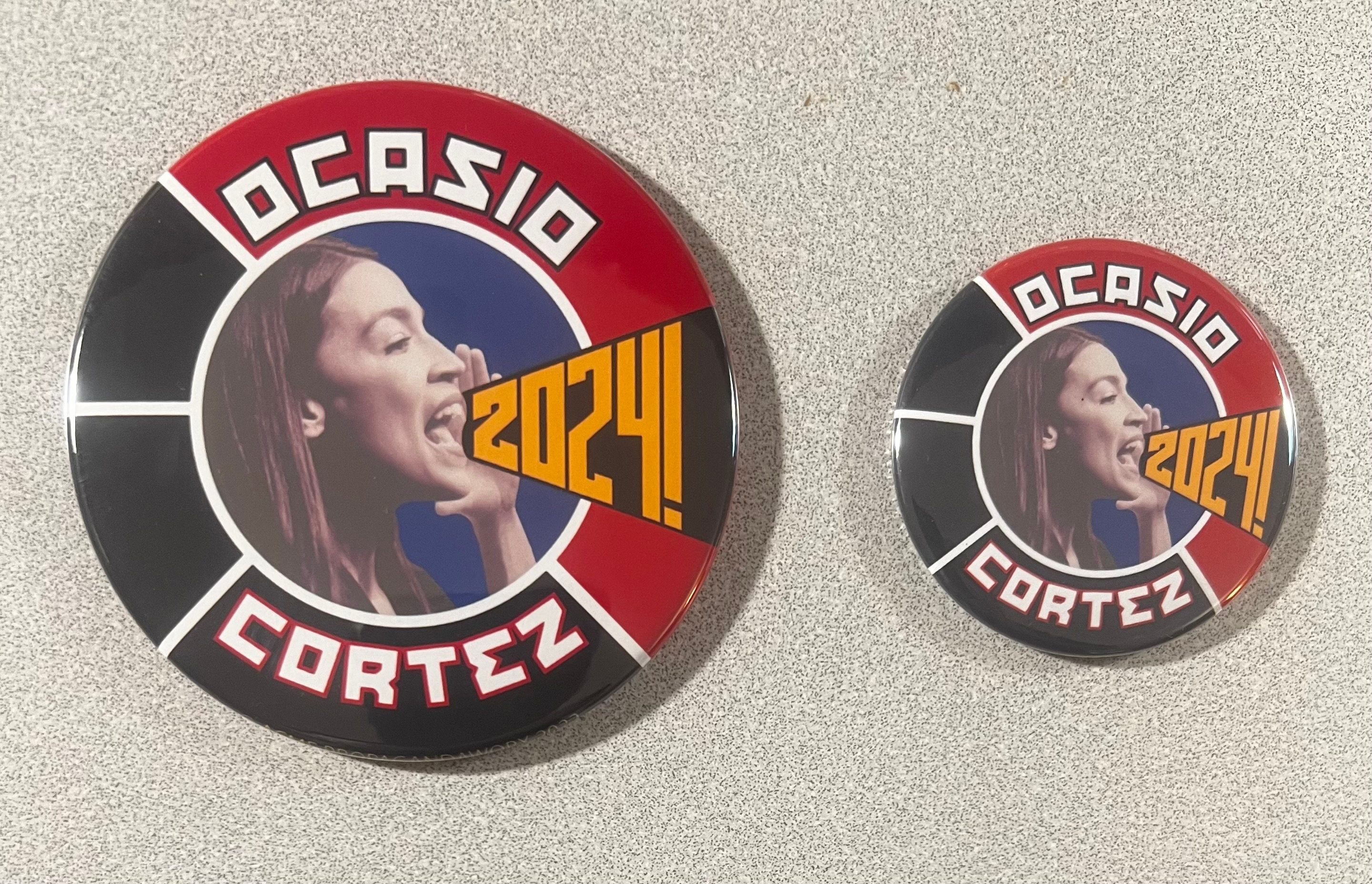 Aoc-alexandria OCASIO CORTEZ 2024 Campaign Button in the Manner of ...