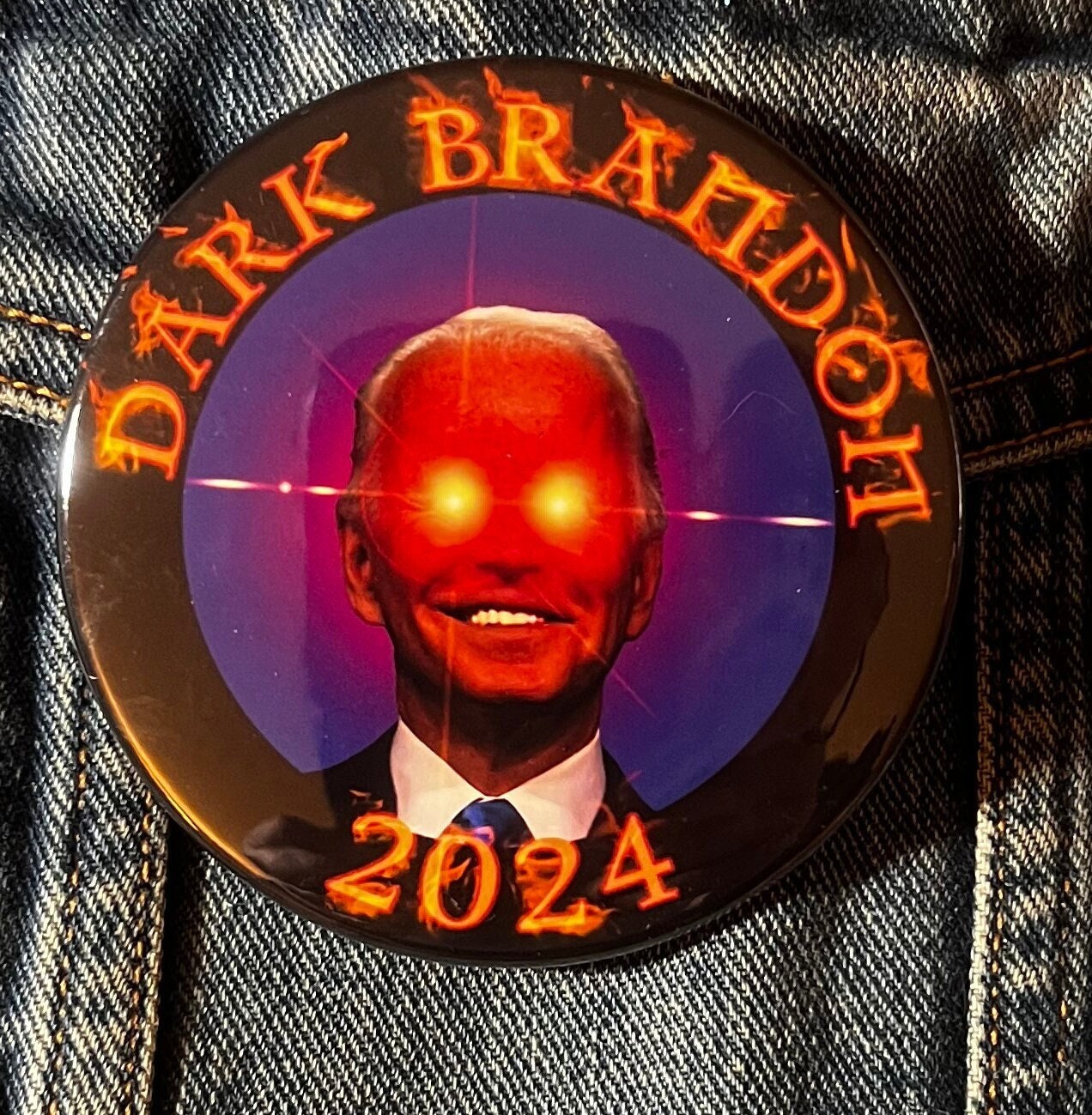 DARK BRANDON 2024 - Joe Biden 2024 - Let's Go Brandon 3 1/2" Campaign ...