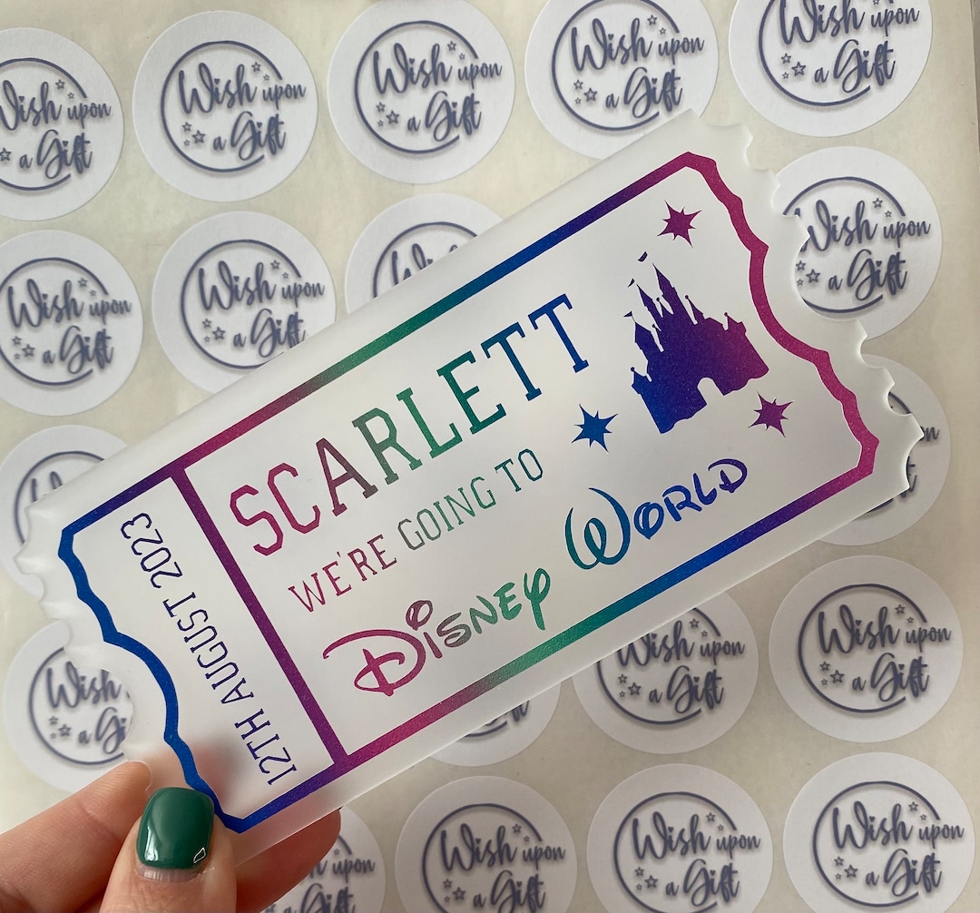 Disneyworld Ticket Acrylic Gift Ticket Gift Ticket Souvenir Ticket ...