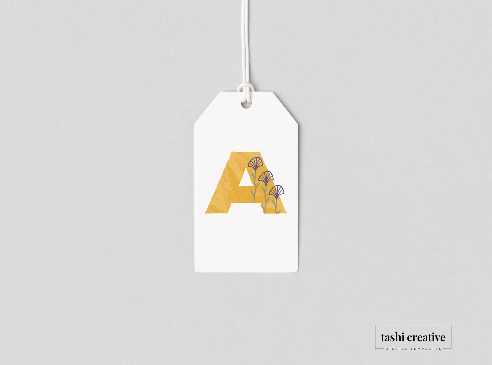 Printable Floral Letter Gift Tags for DIY Gifts | Print at Home ...