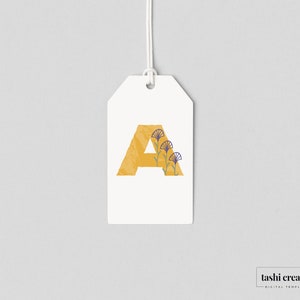 Printable Floral Letter Gift Tags for DIY Gifts | Print at Home ...