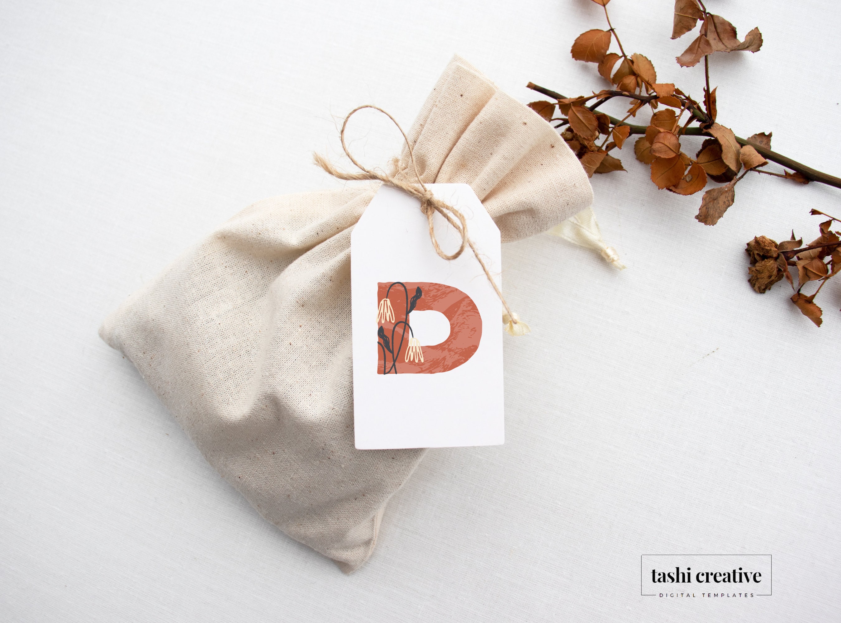 Printable Floral Letter Gift Tags for DIY Gifts | Print at Home ...