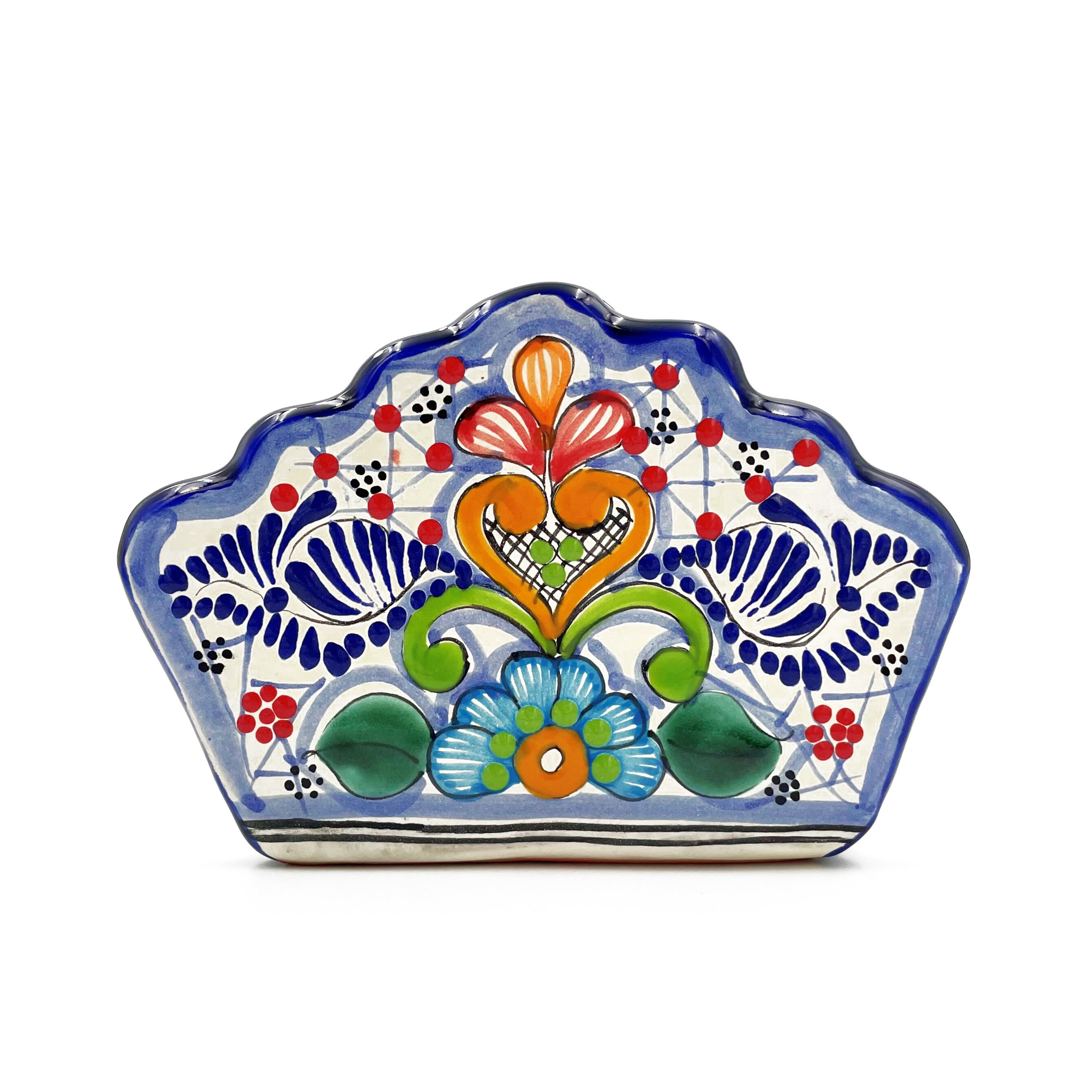 Mexican Handmade Talavera Napkin Holder - Etsy