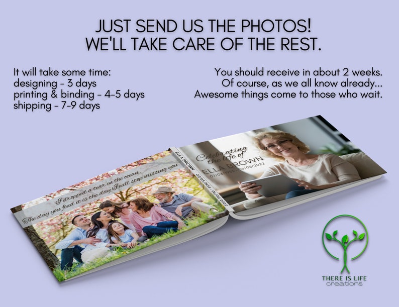 Custom Memorial Photo Book / Personalized Memorial Photo Album Loss of ...