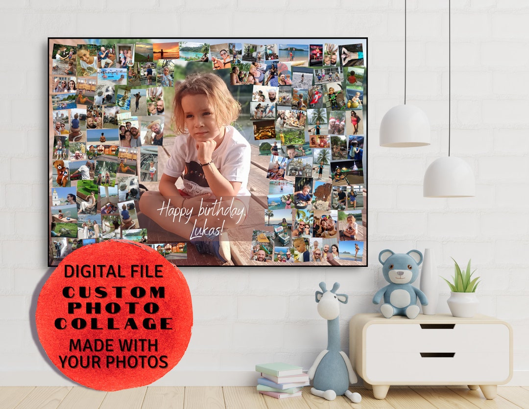 Custom Photo Collage Printable Art Wall Decoration / Sentimental Gifts ...