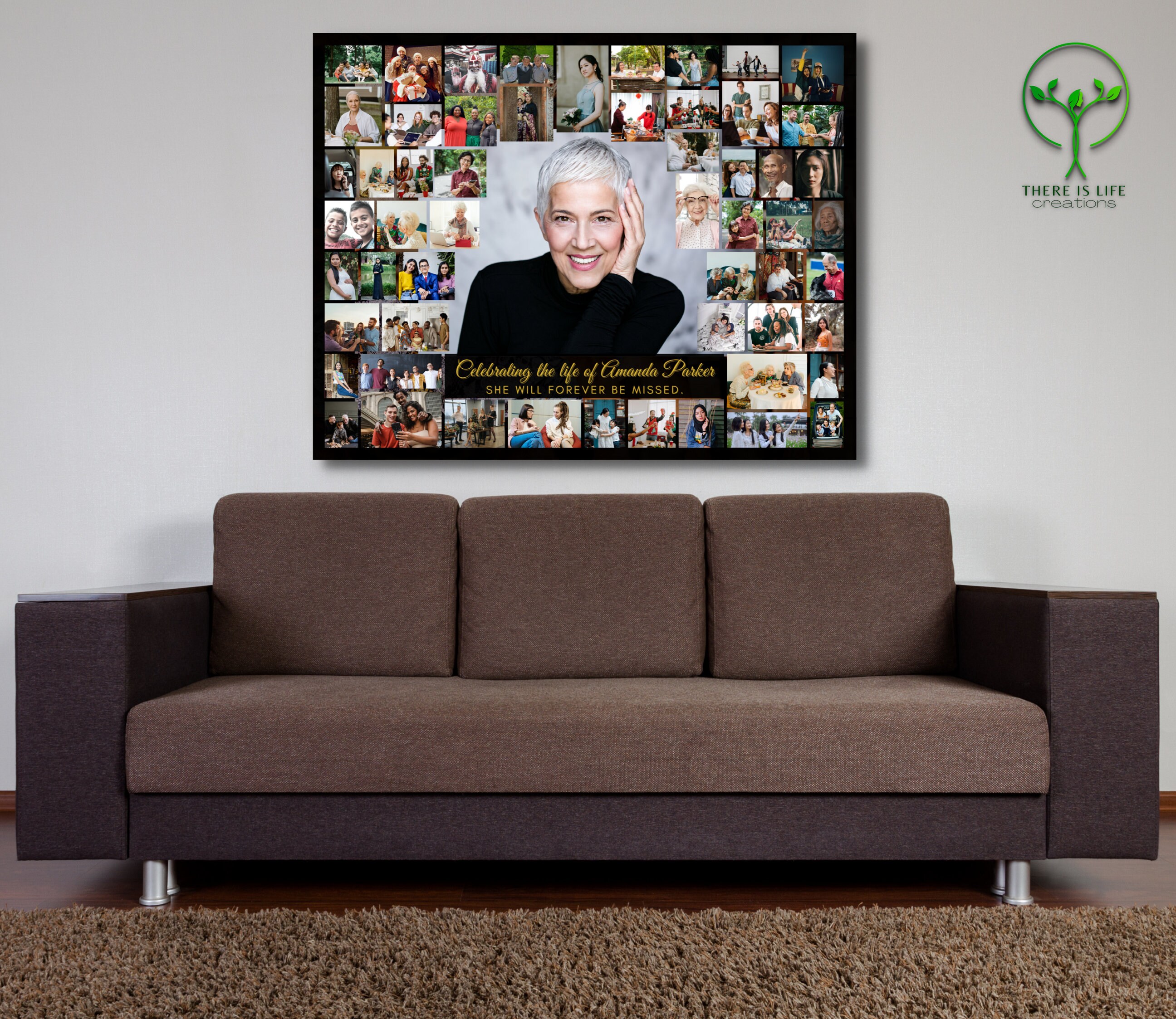 Custom Memorial Photo Collage Digital Printed or Framed Wall - Etsy