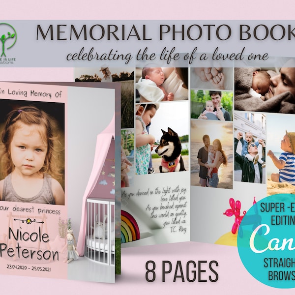 Funeral Condolence Book Template - Etsy