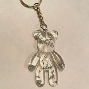 Resin Teddy Bear Keyring, Keychain -resin Accessories- Personalised ...