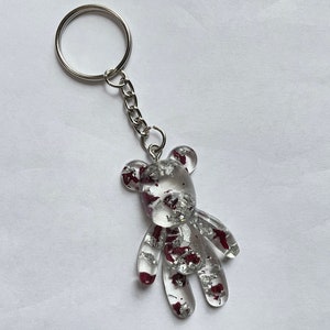 Resin Teddy Bear Keyring, Keychain -resin Accessories- Personalised ...