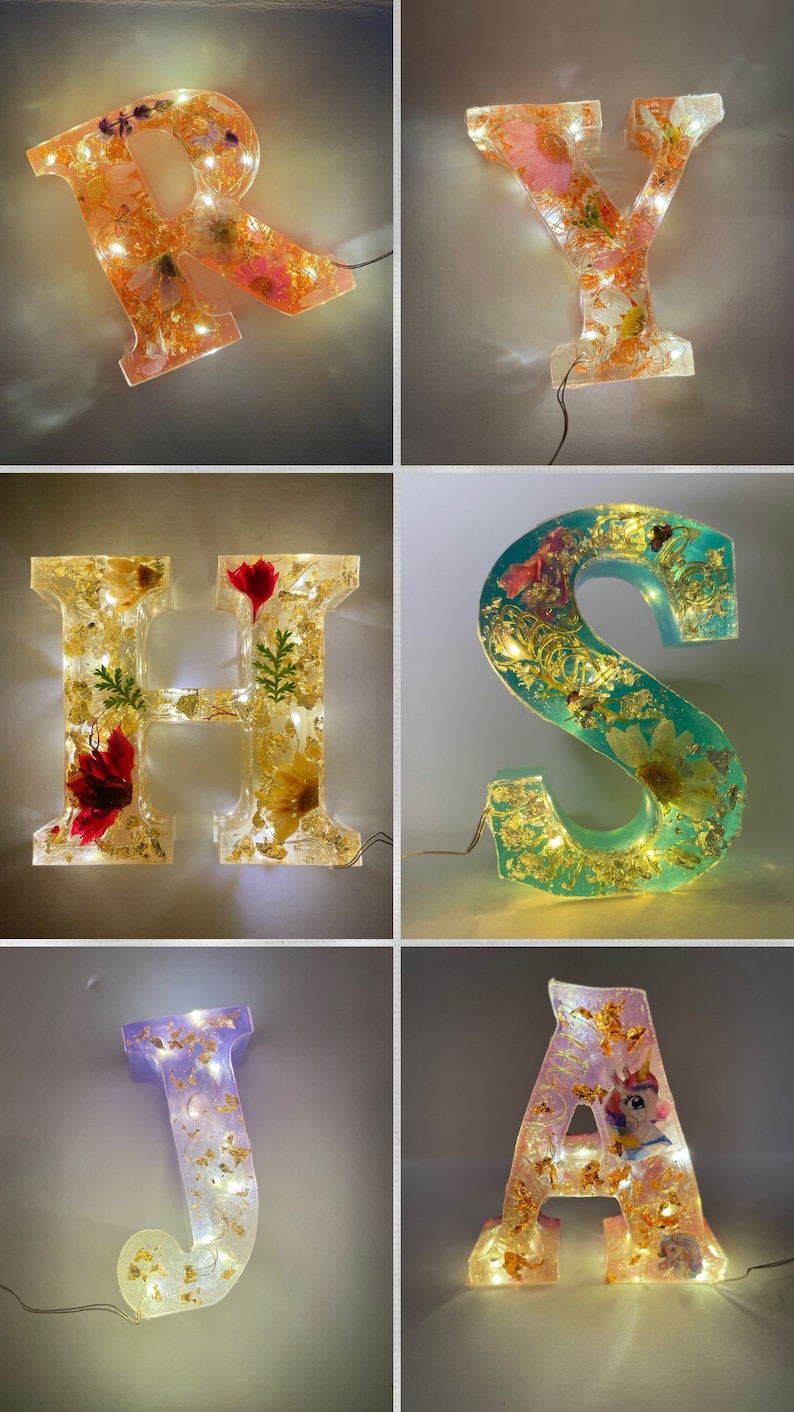 Free Standing Resin Letter Decor Made to Order Personalised - Etsy