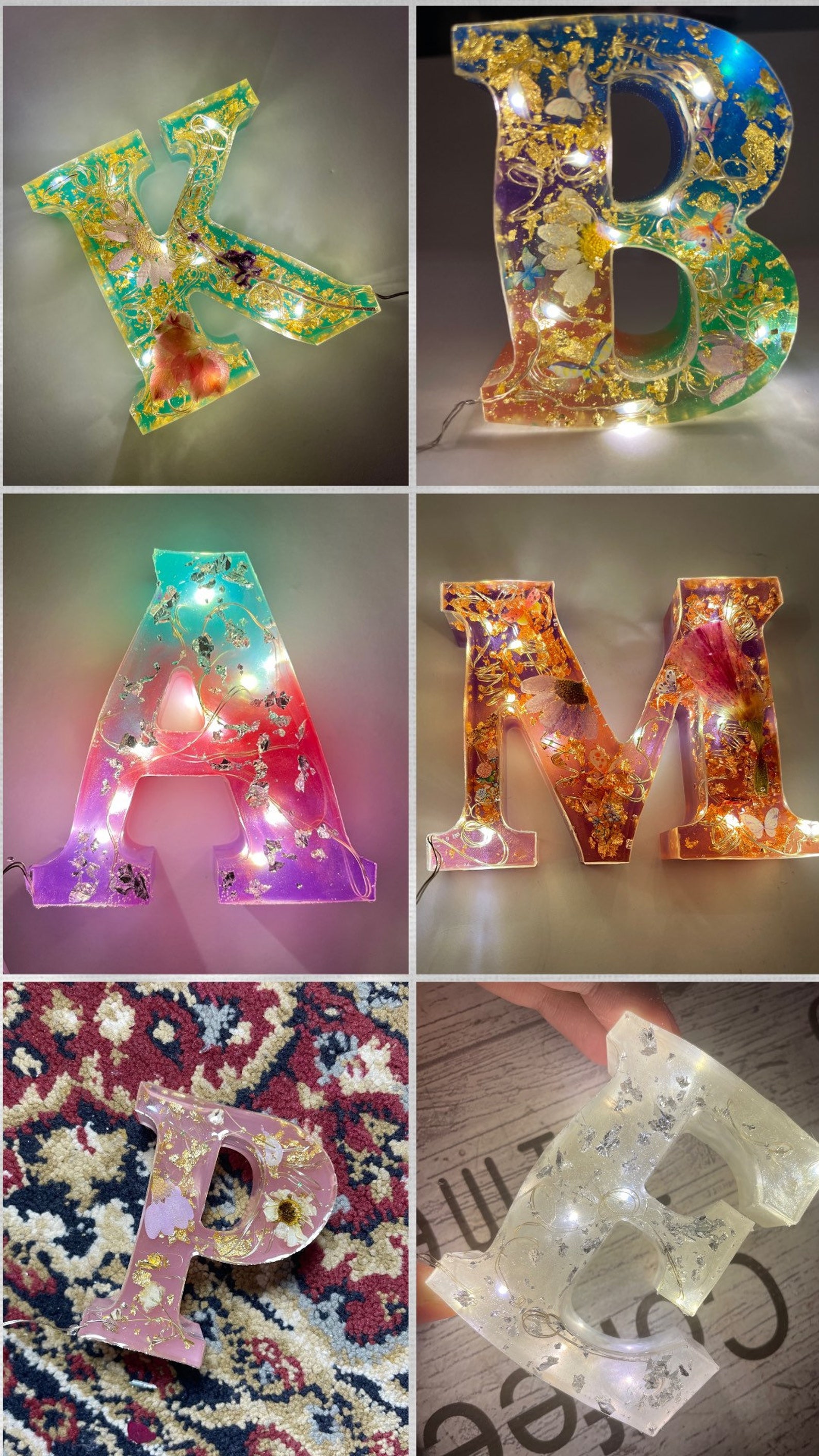 Free Standing Resin Letter Decor Made to Order Personalised - Etsy