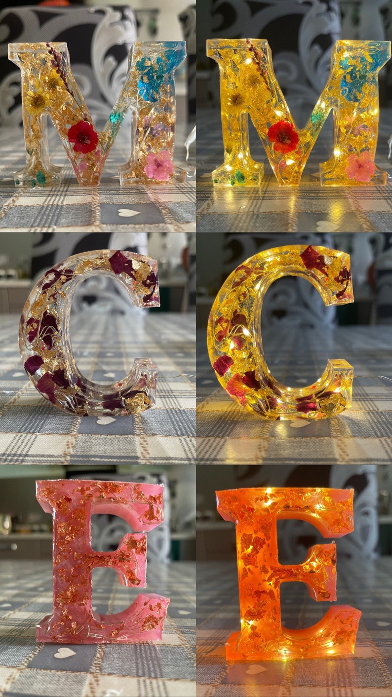 Free Standing Resin Letter Decor Made to Order Personalised - Etsy