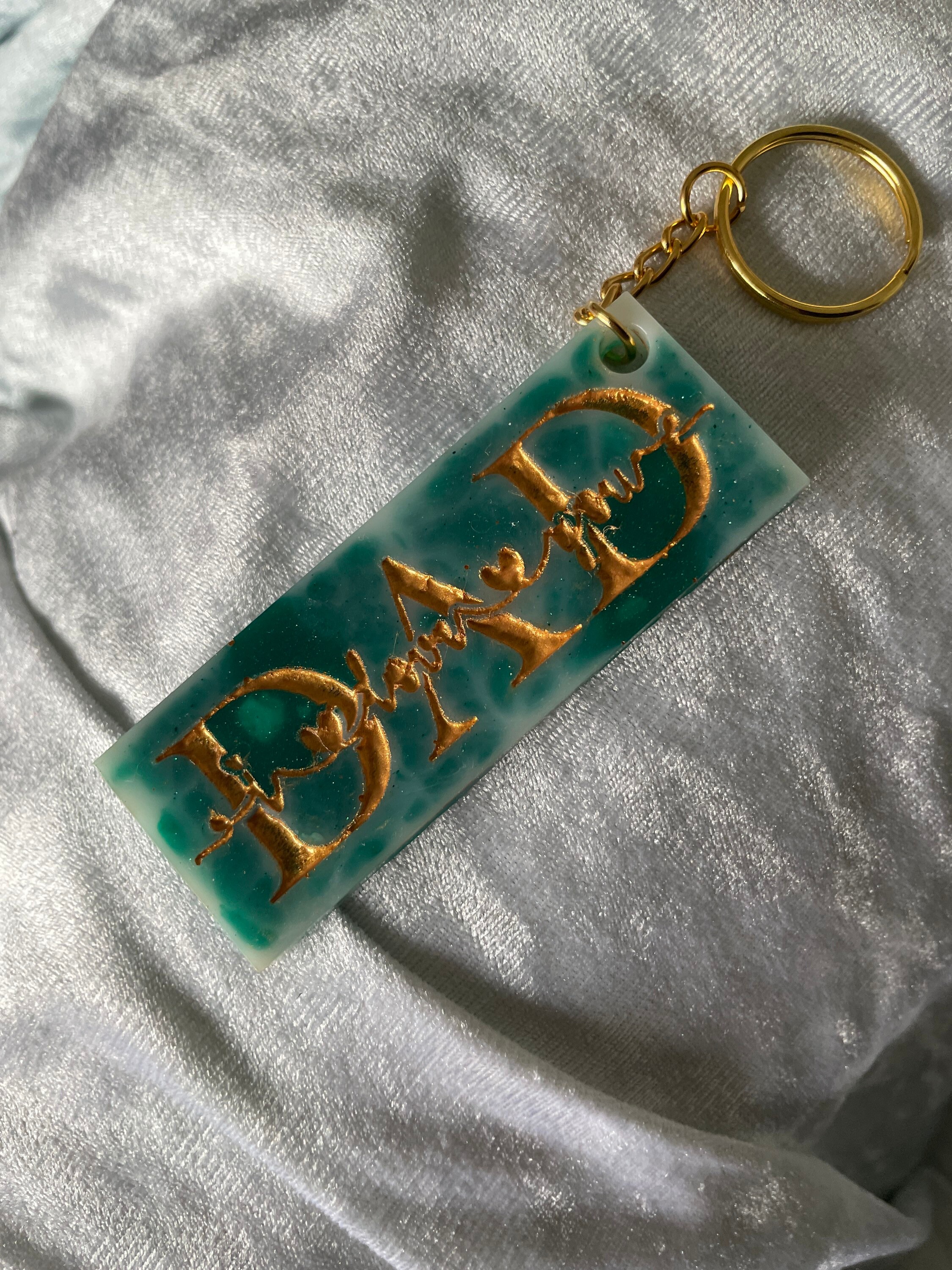Fathers Day, Dads Birthday Keyring, Keychain, “DAD - I Love You”, Made ...