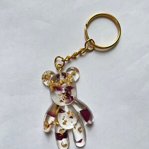 Resin Teddy Bear Keyring, Keychain -resin Accessories- Personalised ...