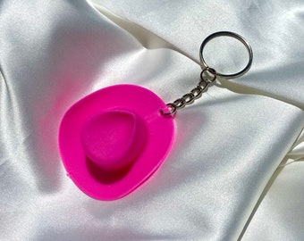 Cowgirl Boot Keychain Rodeo Hot Pink Neon Key Ring - Etsy