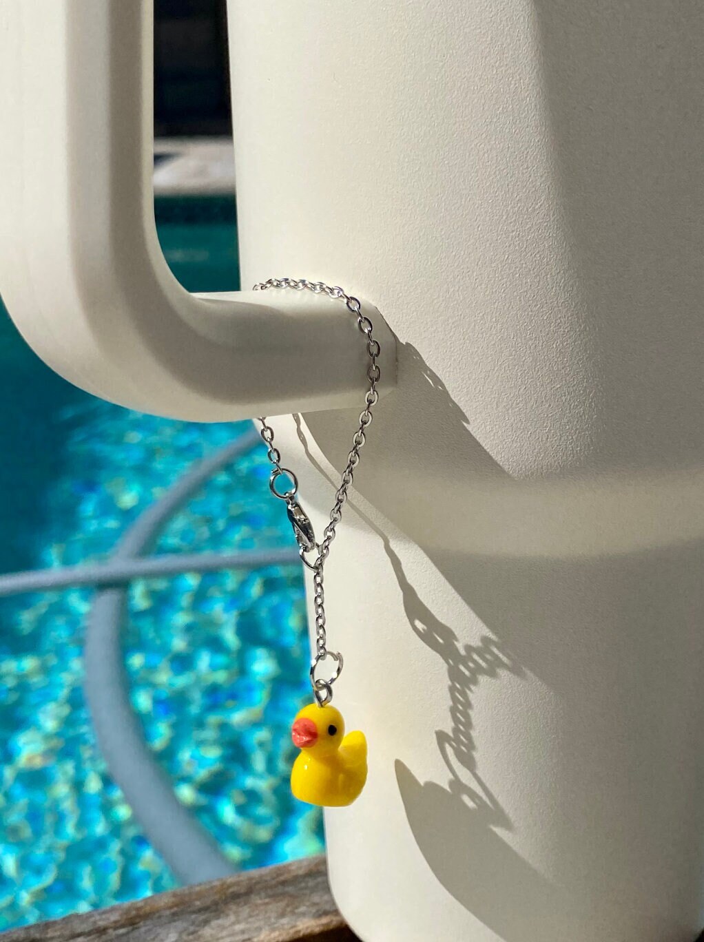 Yellow Duck Tumbler Cup Charm L Yellow Duck Tumbler Cup Silver - Etsy