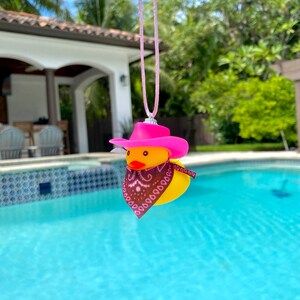 Cowgirl Rubber Duck Rear View Mirror Car Accessories L Cowboy Rubber ...
