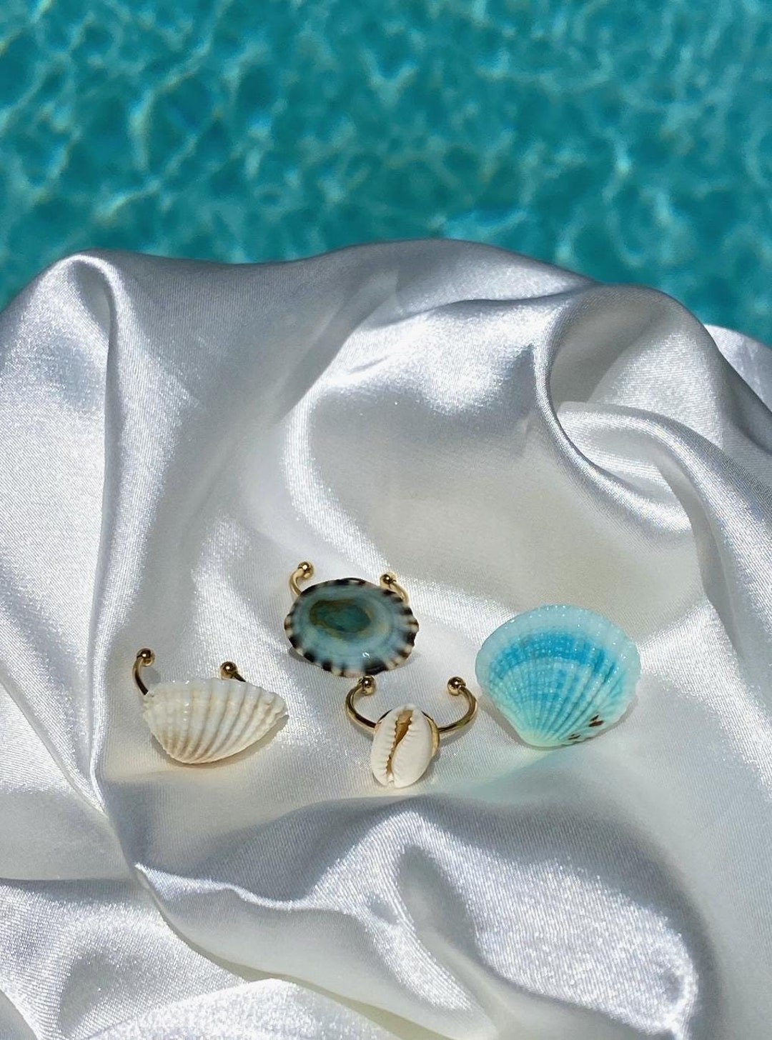 Seashell Adjustable Gold Ring L Coastal Cowgirl Adjustable Gold Ring L ...