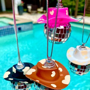 Neutral Cow Print Disco Cowboy Rear View Mirror Car Accessories L ...