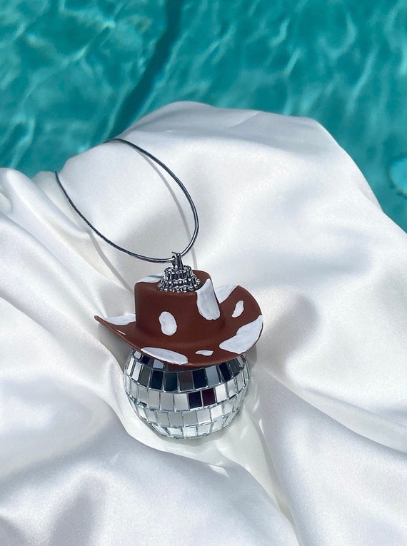 Brown Cow Print Disco Cowboy Rear View Mirror Car Accessory L | Etsy