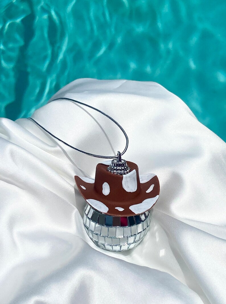 Brown Cow Print Disco Cowboy Rear View Mirror Car Accessory L Disco ...