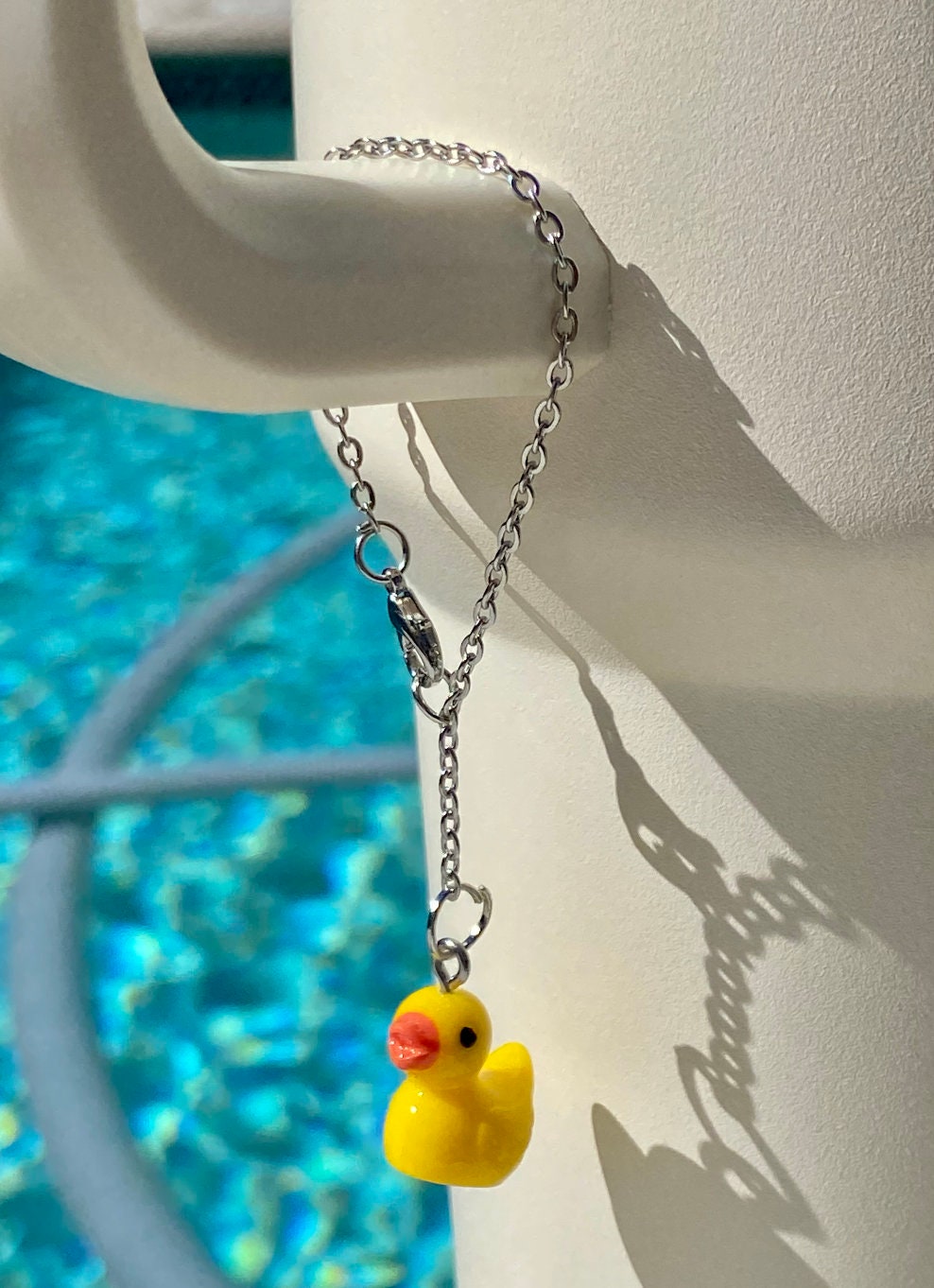 Yellow Duck Tumbler Cup Charm L Yellow Duck Tumbler Cup Silver - Etsy