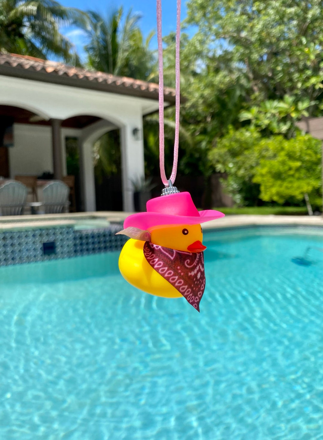 Cowgirl Rubber Duck Rear View Mirror Car Accessories L Cowboy Rubber ...