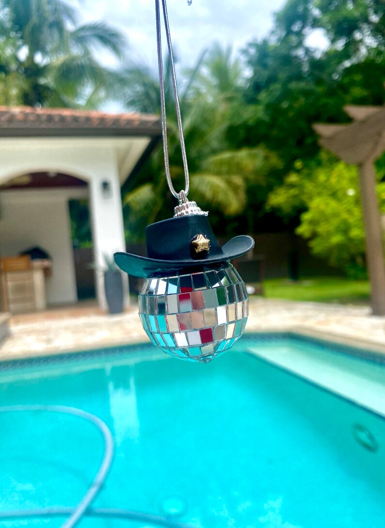 Gold Star Space Cowboy Hat Rear View Mirror Car Decor L Space | Etsy