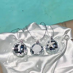 Summer Seashell Disco Rear View Mirror Car Accessories L Seashell Disco ...