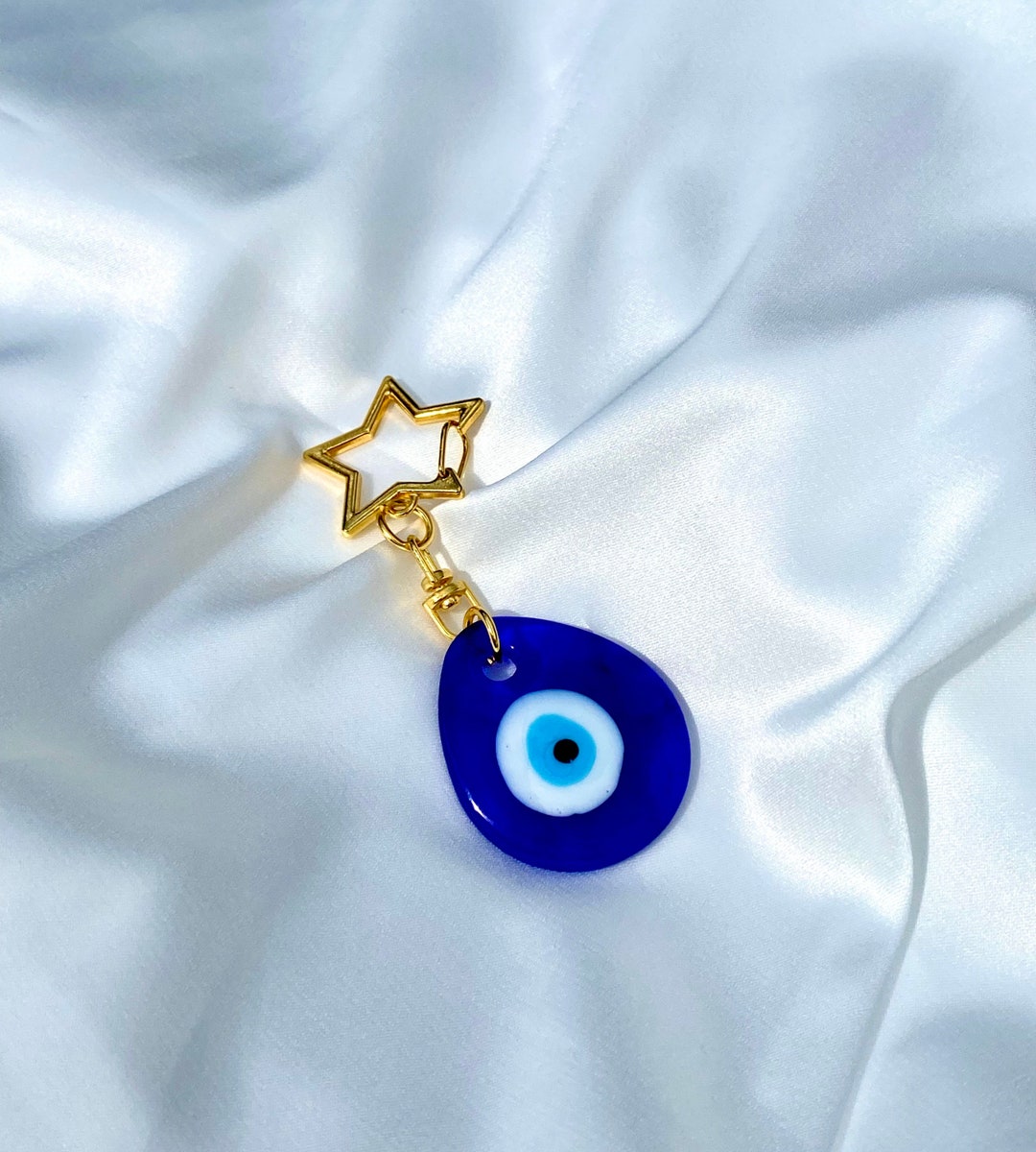 Evil Eye Star Keychain Gold L Evil Eye Car Keychain Accessories L Gold ...