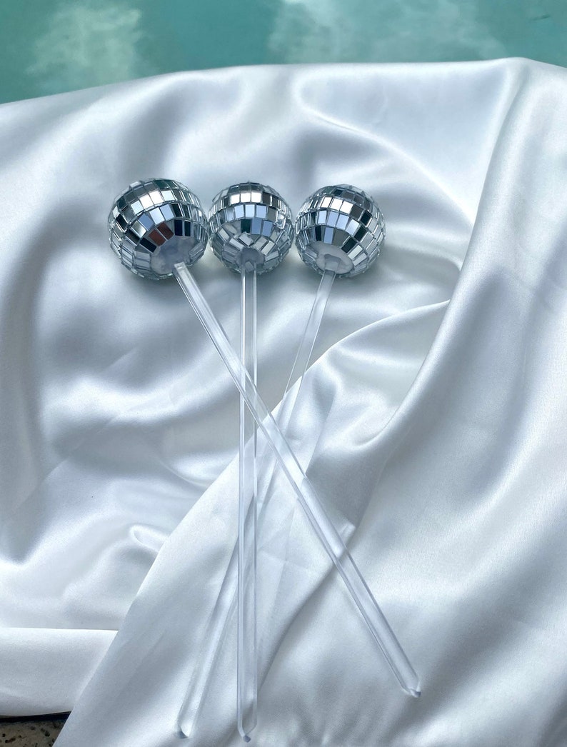 Disco Ball Drink Stirrer L Drink Disco Stirrers L Disco Party Decor L ...