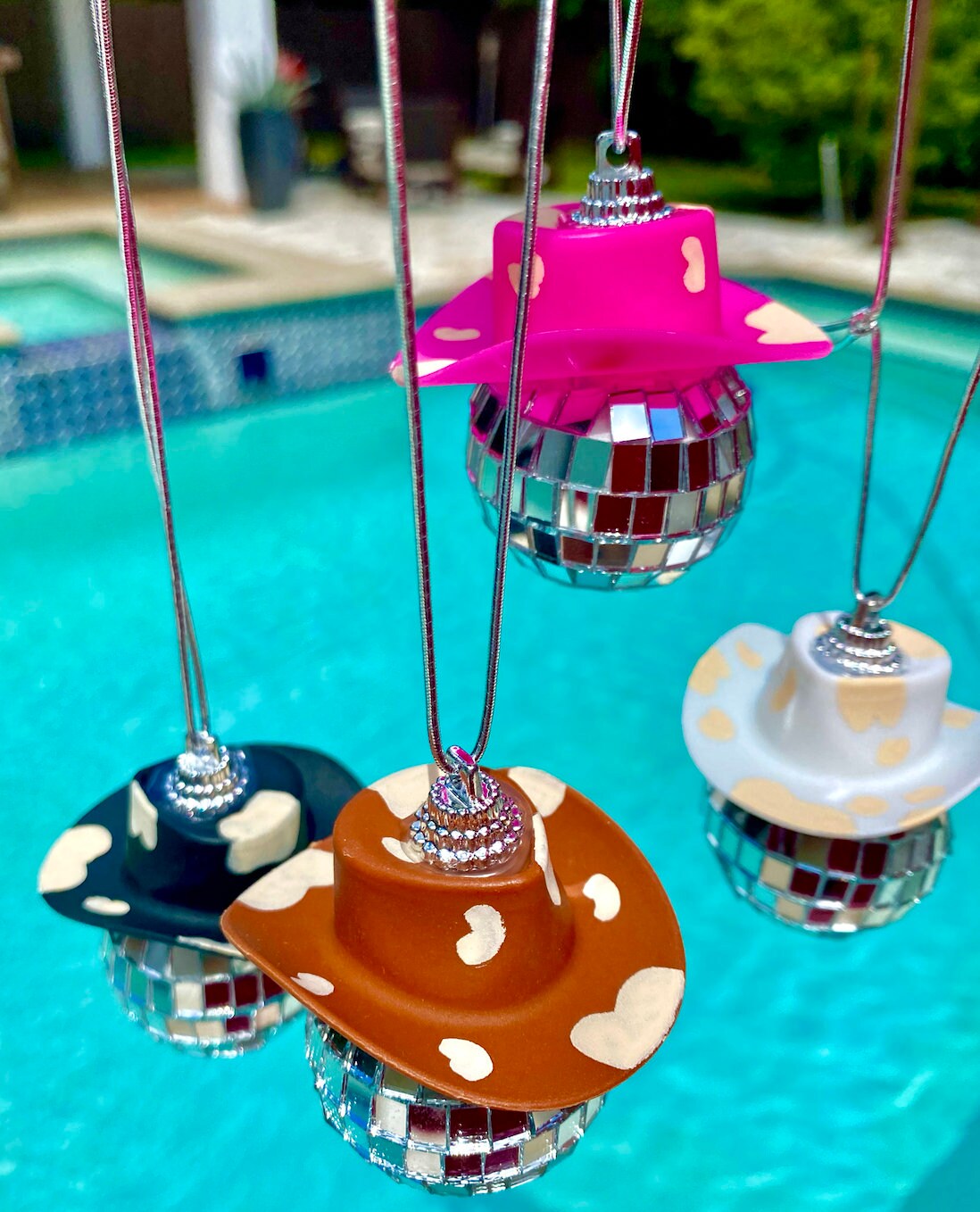 Neutral Cow Print Disco Cowboy Rear View Mirror Car - Etsy