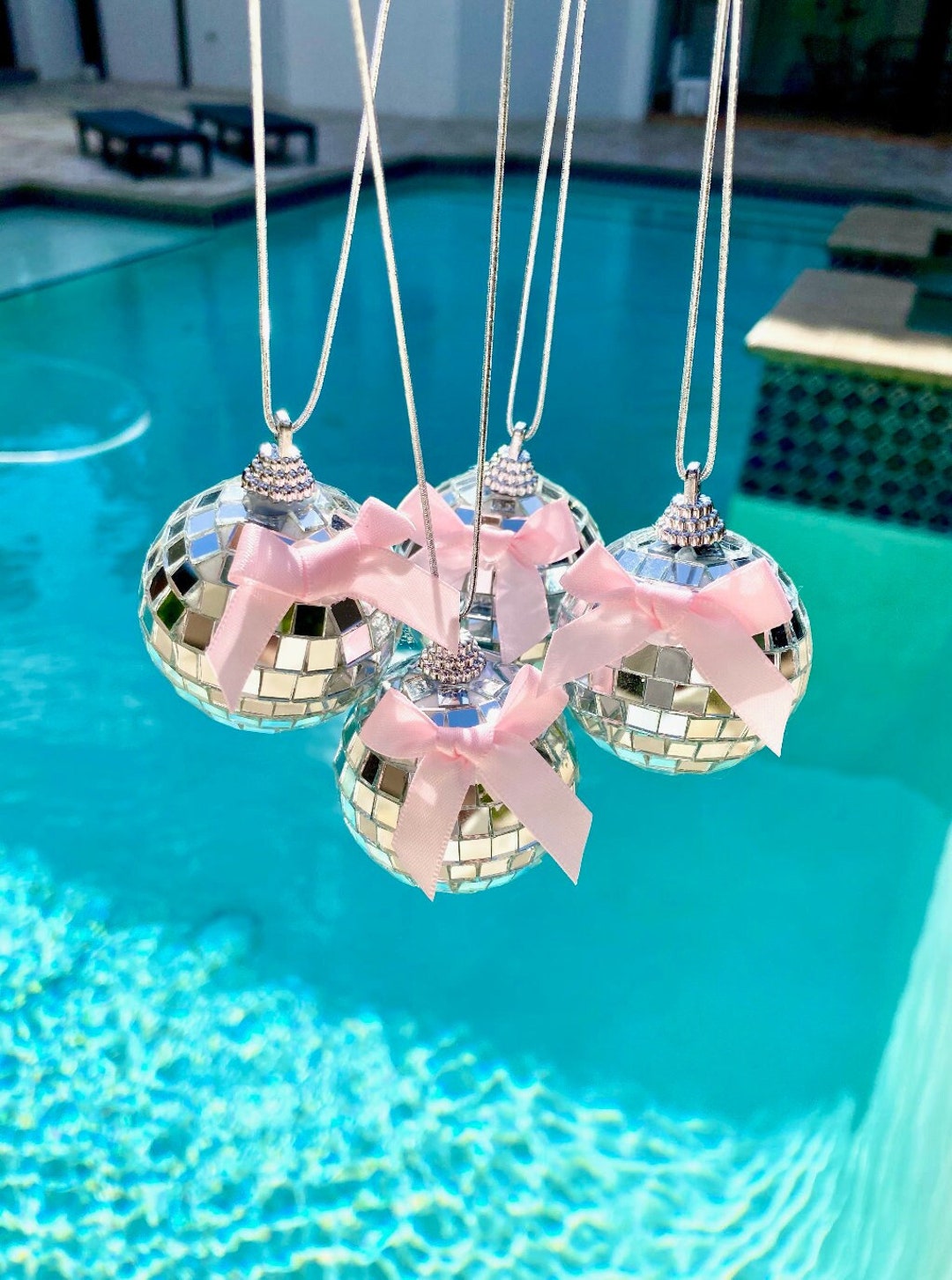 Pink Bow Disco Car Accessories L Rear View Mirror Car Decor L Coquette ...
