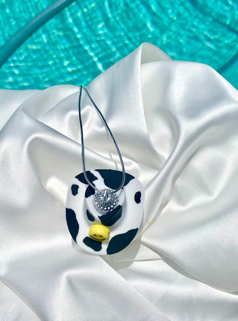 Smiley Face Cow Print Rear View Mirror Car Accessory L Cow - Etsy