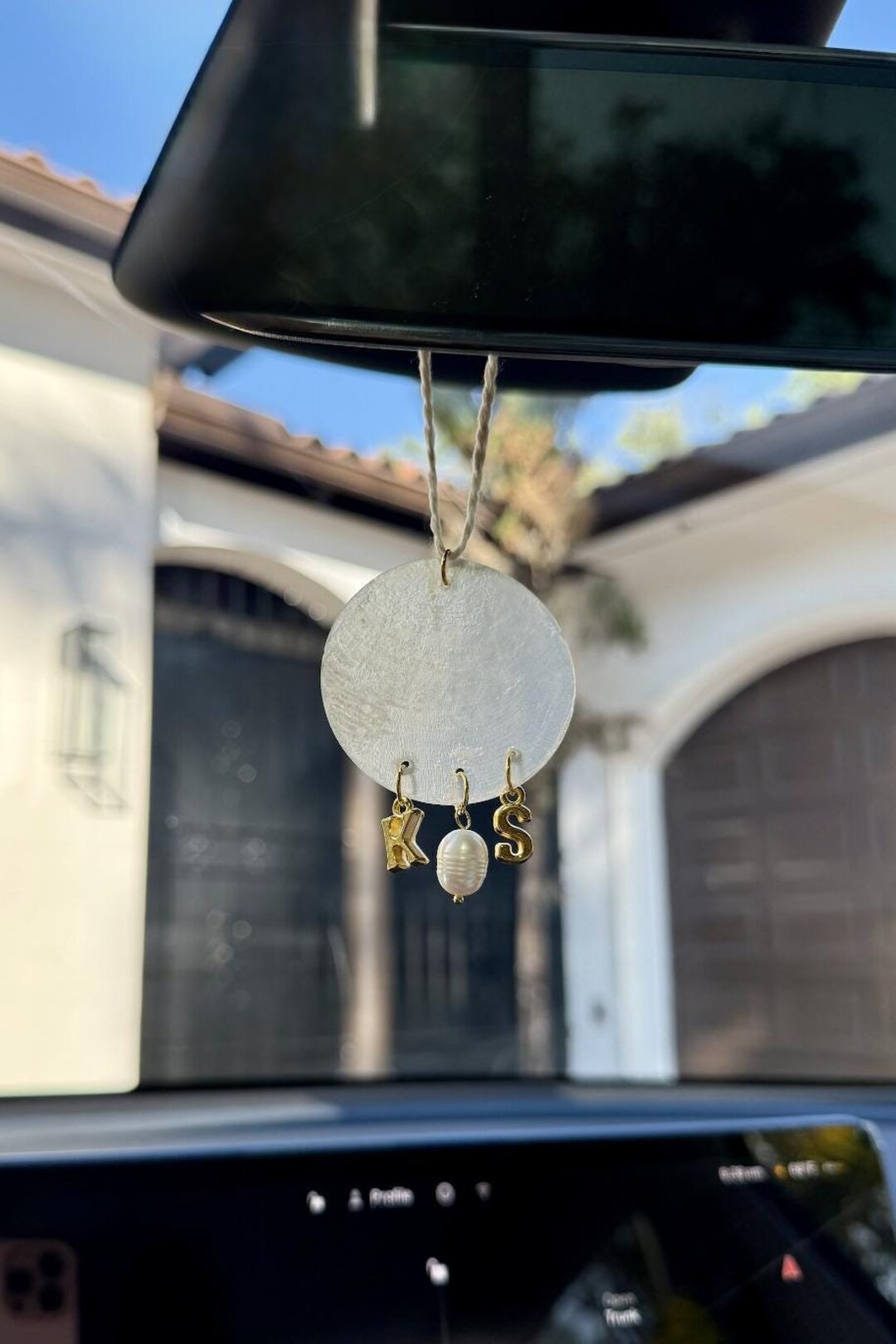 Initial Capiz Shell Rear View Mirror Car Accessory L Summer Shell Rear ...