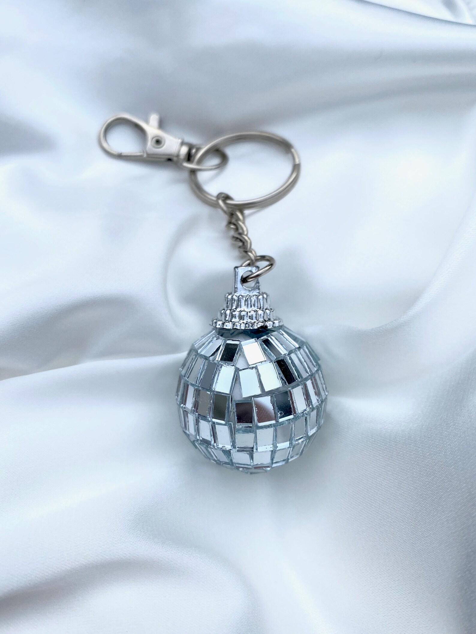 Mini Silver Keychain Disco Ball L Fun Trendy Keychain Car - Etsy