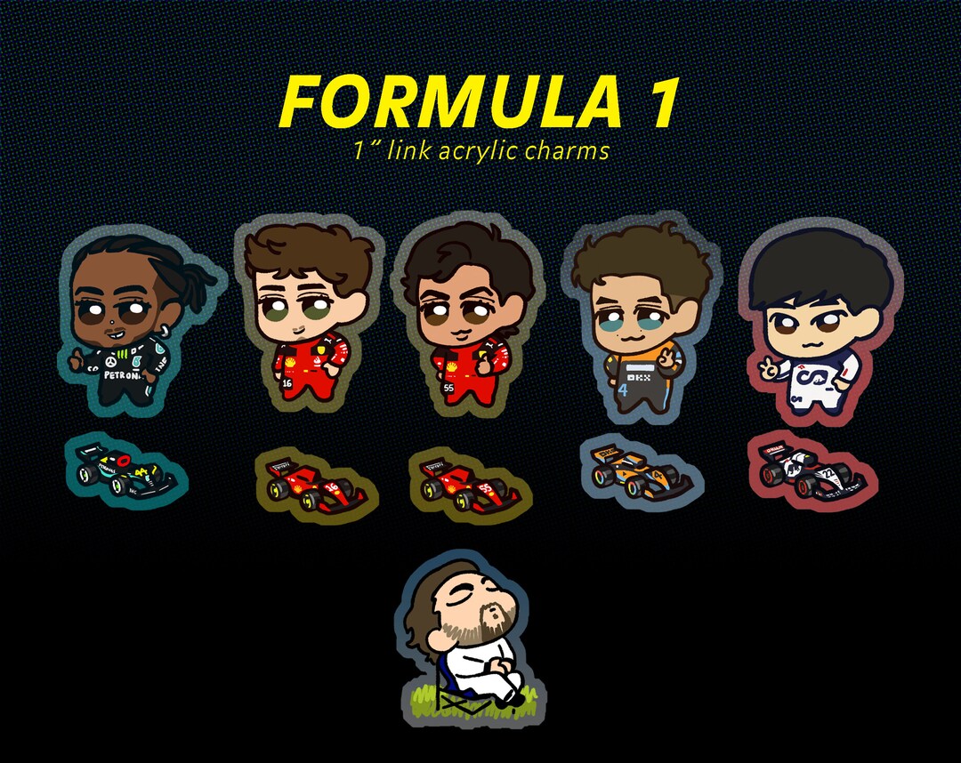 FORMULA 1 Acrylic Charms - Etsy
