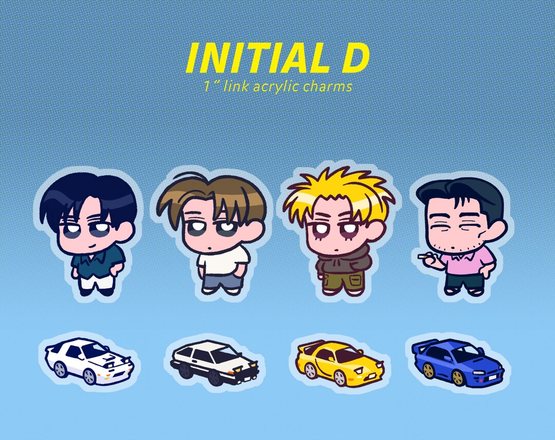 INITIAL D Acrylic Charms - Etsy