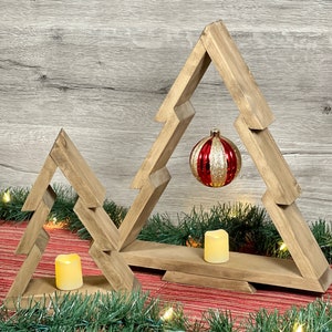 Handcrafted Wood Christmas Tree: Holiday Home Decor - Etsy